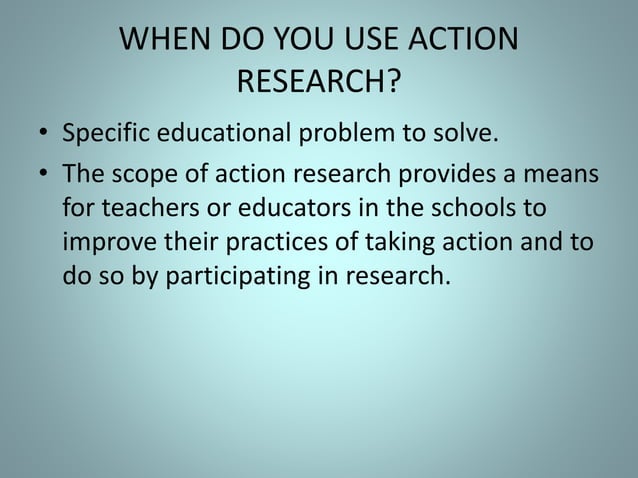 Action research design | PPTX | Professional School | Postgraduate ...