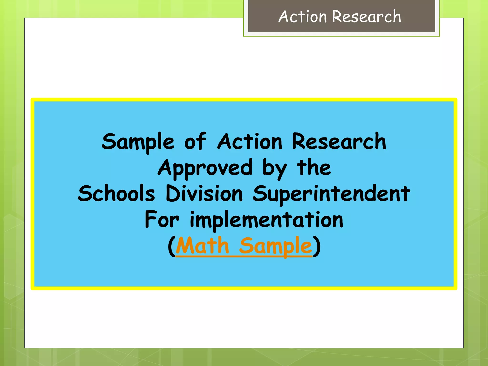 Action research: its' significance to educationThe importance of action ...
