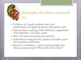 Action research in education | PPTX