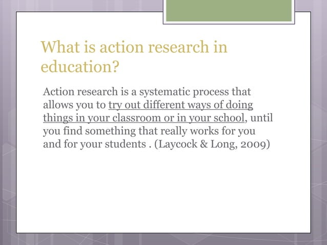 Action research in education | PPTX