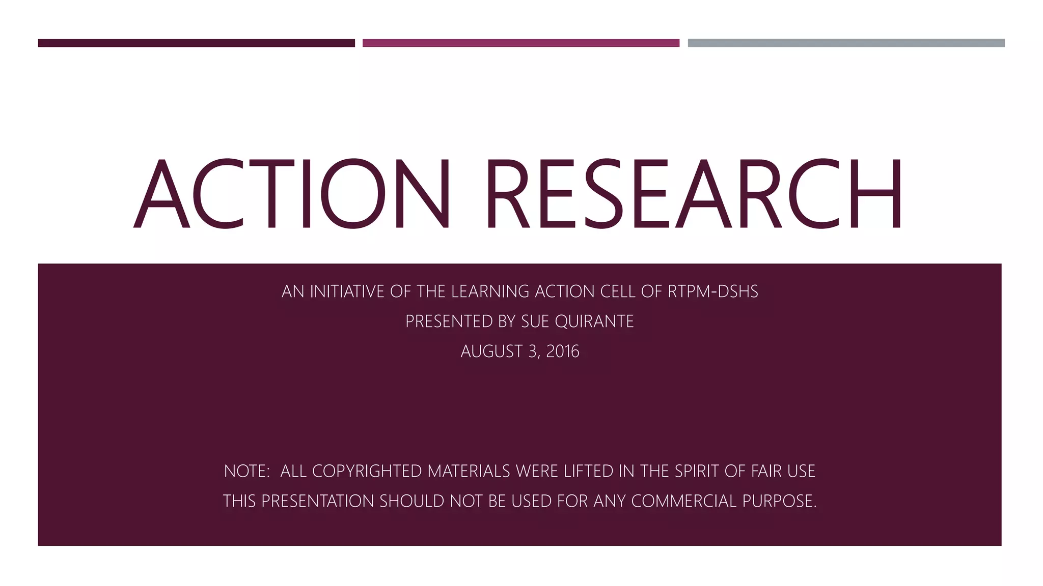 Introduction to Action Research for Teachers | PPTX