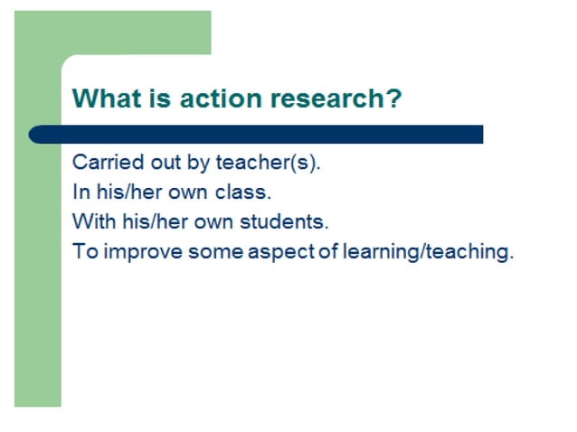 Action Research & Types of Research | PPT