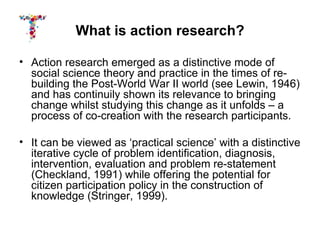 Action research as a methodology that brings together value-based and ...