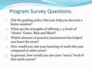 Action research on grading and assessment practices of grade 7 ...
