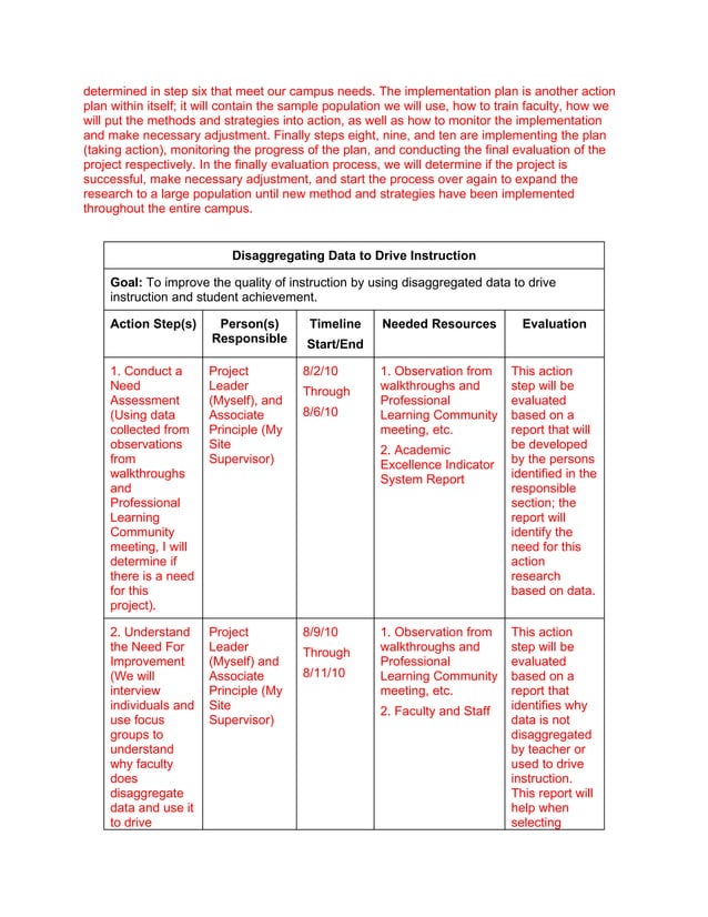 Action Research Plan | PDF