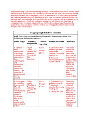 Action Research Plan | DOCX