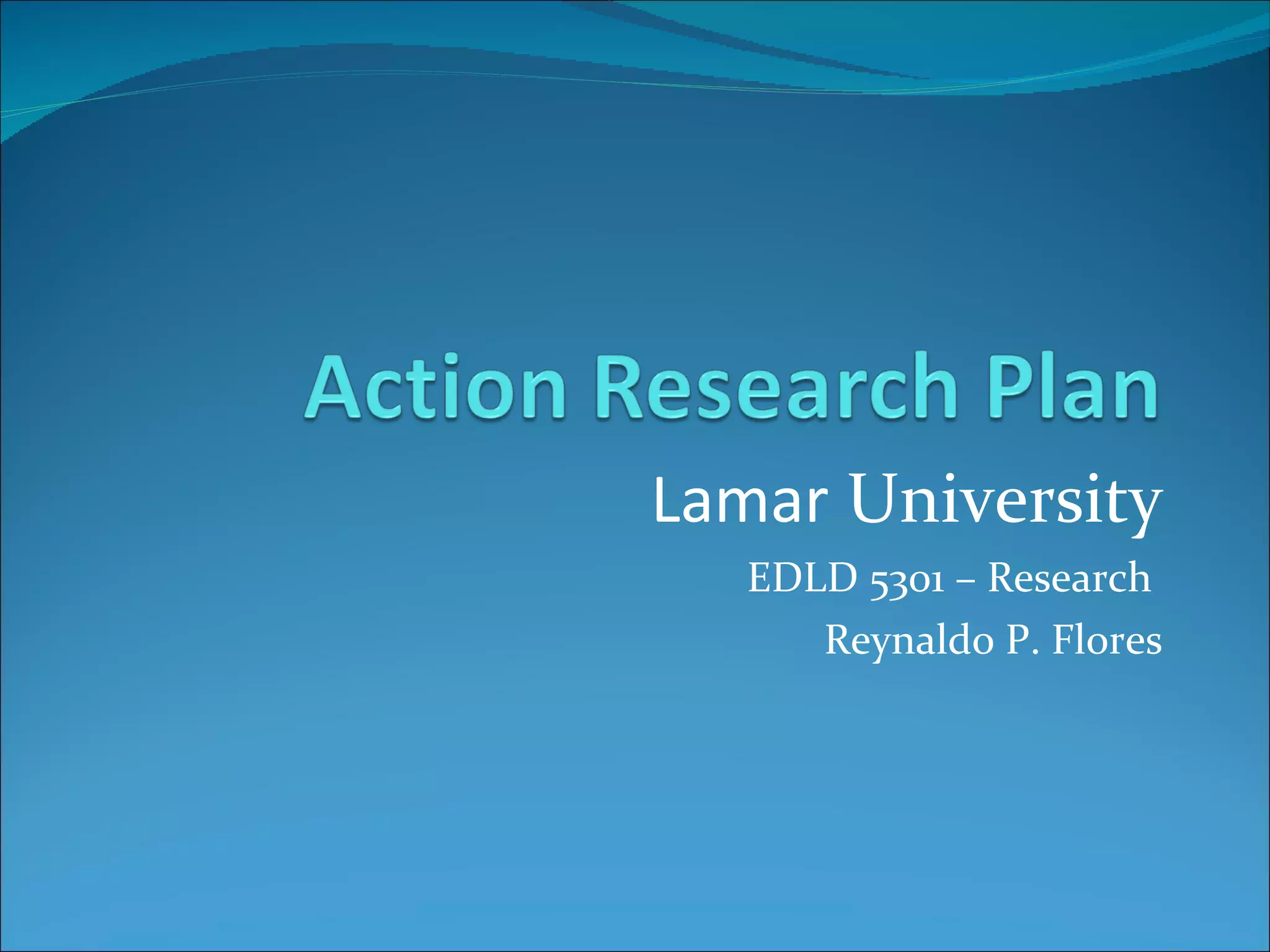 Action Research Plan | PPT