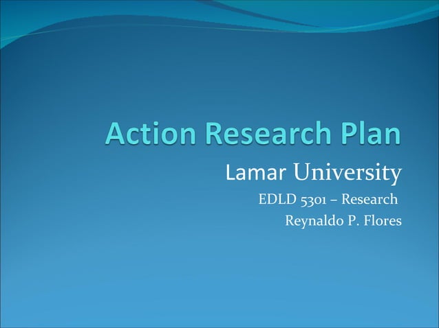 Action Research Plan | PPT