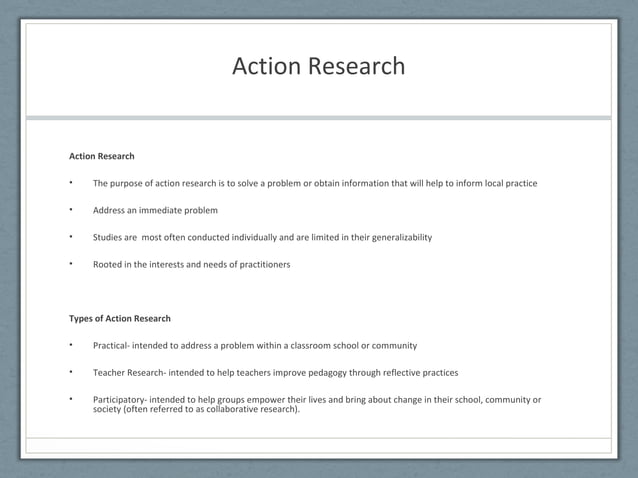 Action researchpresentation (1) | PPT