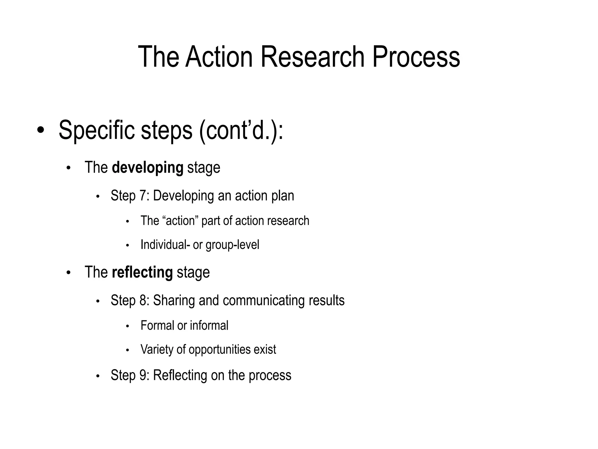 Action research process | PPTX