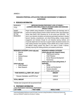 ACTION RESEARCH PROPOSAL 2024-2025.docx on literacy | DOCX