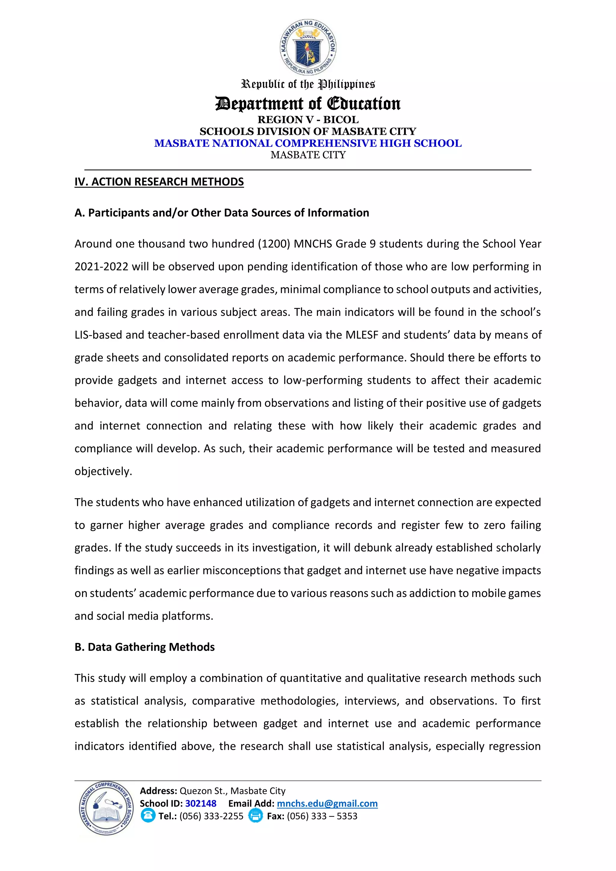 Action Research Proposal in DepEd - Super Draft | PDF