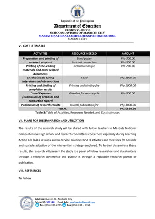 Action Research Proposal in DepEd - Super Draft | PDF