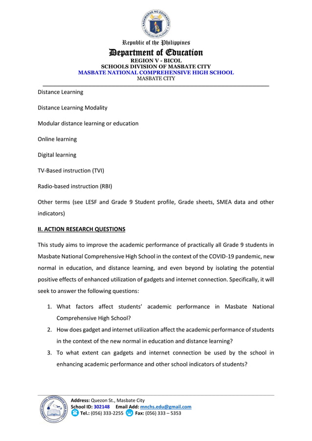 Action Research Proposal in DepEd - Super Draft | PDF | Education ...
