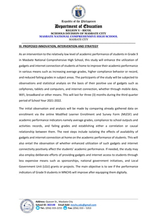 Action Research Proposal in DepEd - Super Draft | PDF