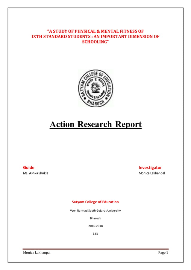 Action research report | PDF | Free Download