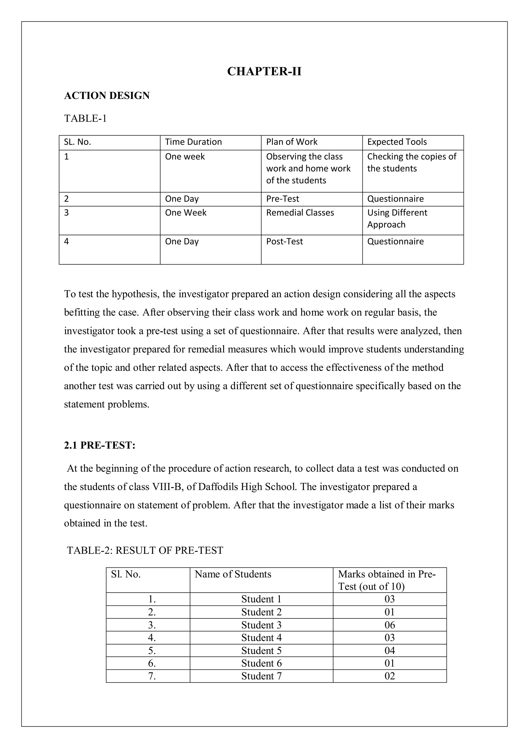 Action research sample | PDF