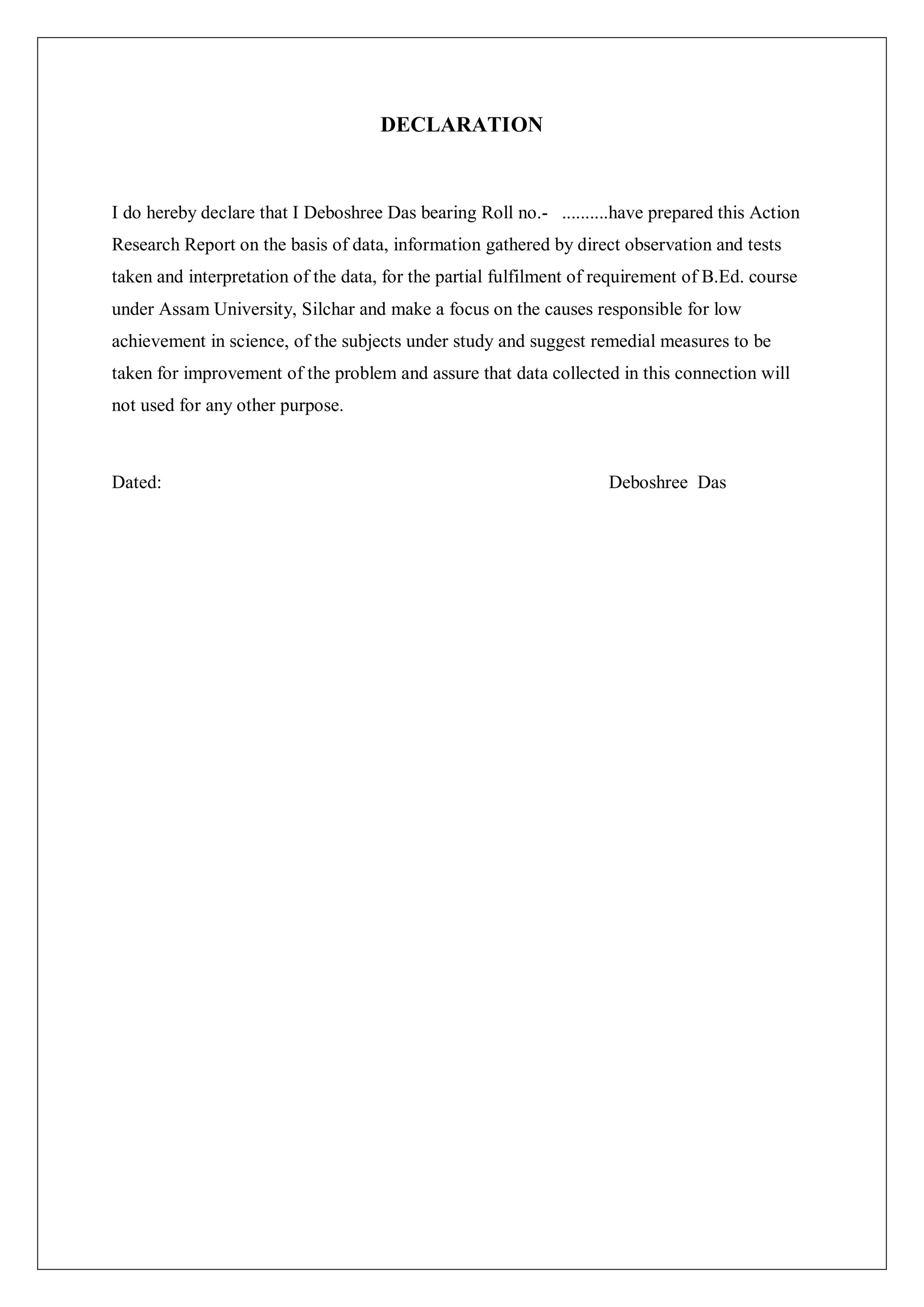 Action research sample | PDF