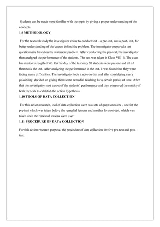 Action research sample | PDF