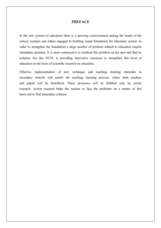 Action research sample | PDF | Professional School | Postgraduate Education