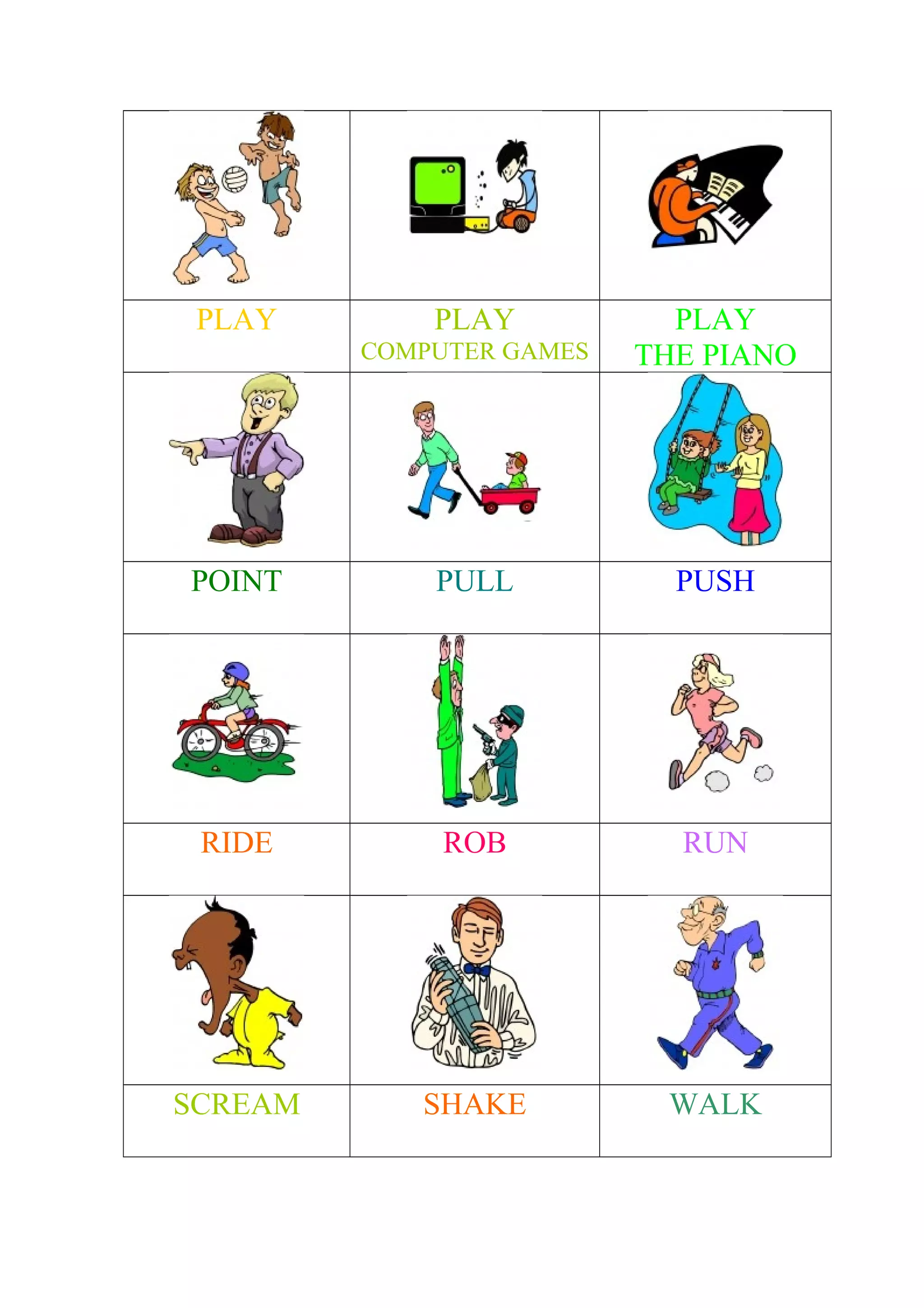 Actions memory game4 | DOC