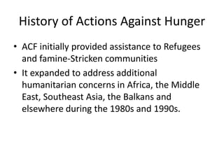 Actions against hunger | PPTX
