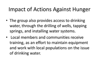 Actions against hunger | PPTX