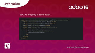 Actions and menus in odoo 16 | PPT