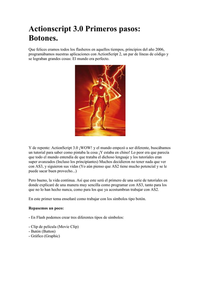 Actionscript 3.0 primeros pasos botones | PDF