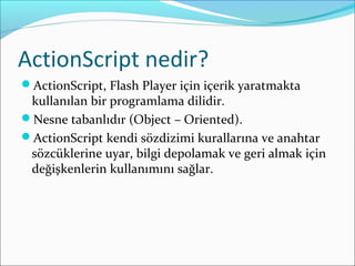 Action Script Nedi̇r? | PPT