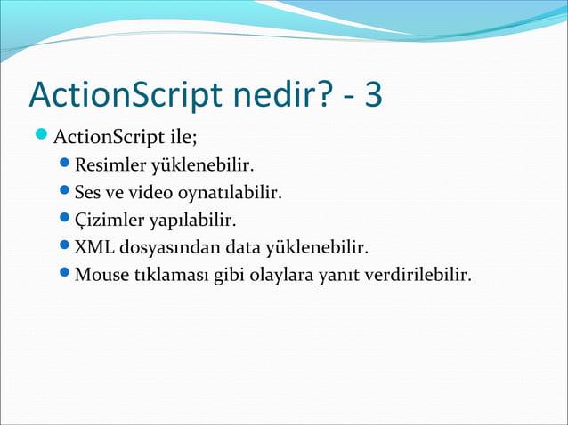 Action Script Nedi̇r? | PPT