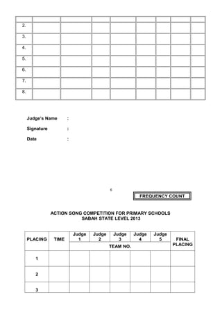 Action song concept paper | DOC