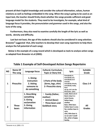 Action song / How to teach kids new song | PDF