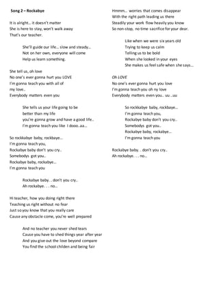 Action song lyric | PDF