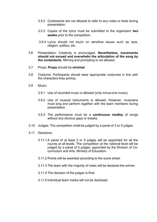 Action song rules and guidelines | DOC