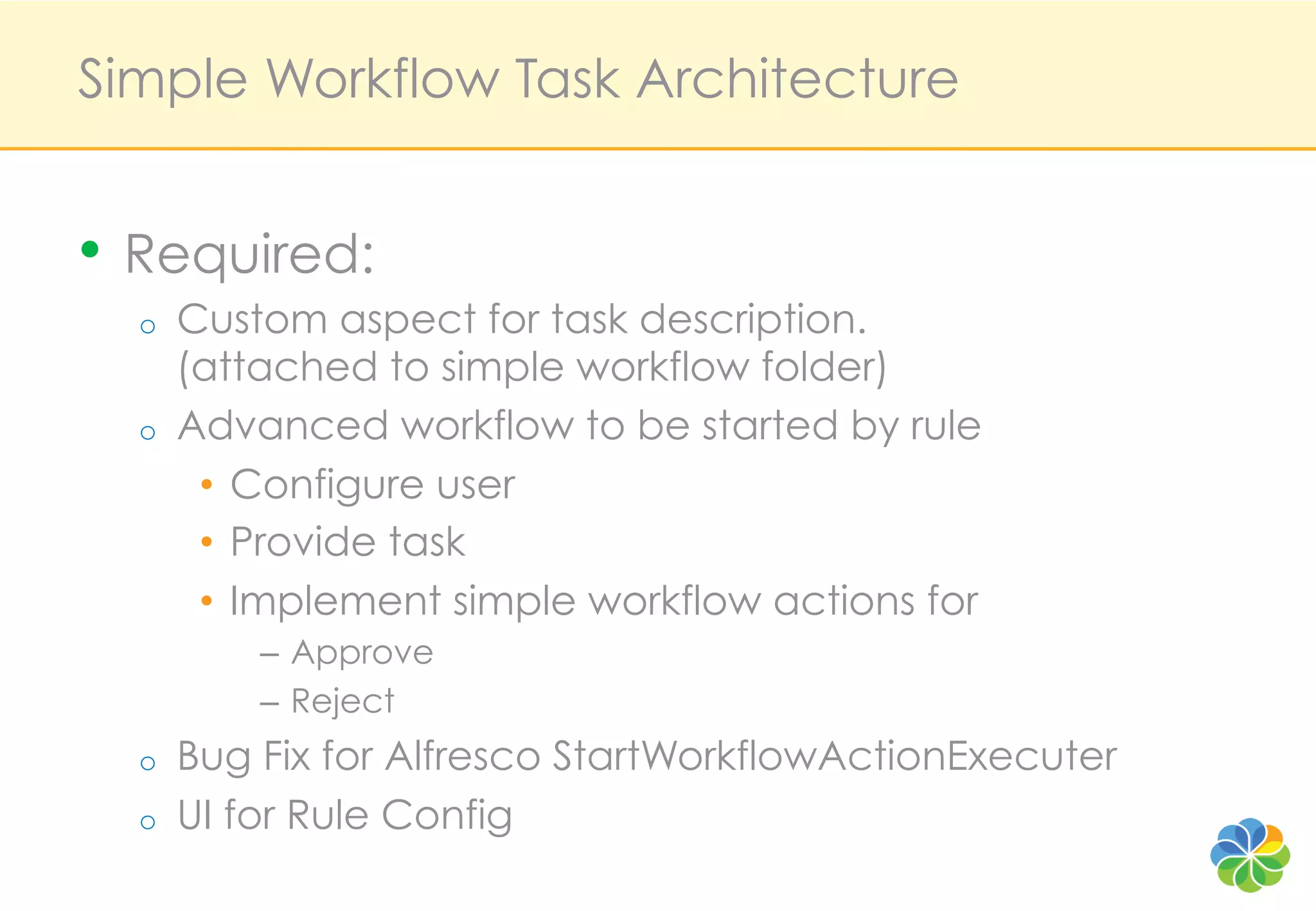Actions rules and workflow in alfresco | PDF