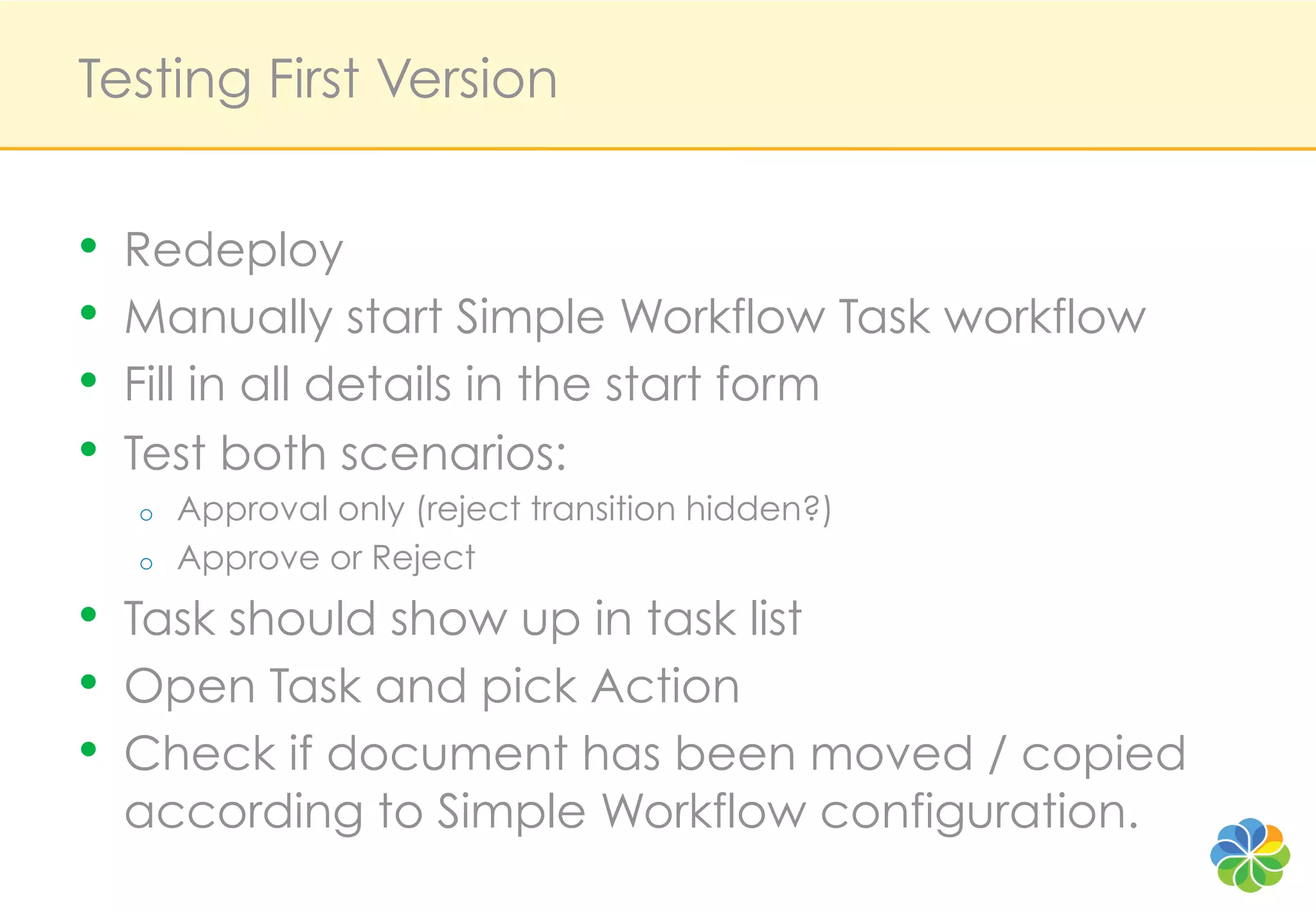 Actions Rules And Workflow In Alfresco Ppt