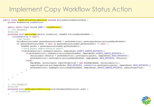 Actions rules and workflow in alfresco | PPT