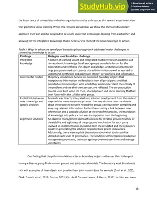 Actions Speak Louder Than Words Designing Transdisciplinary Approaches To Enact Solutions | PDF