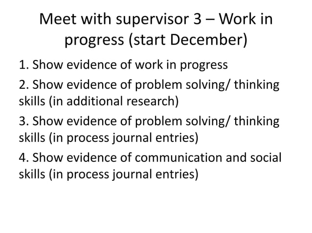 Action stage of the MYP Personal Project | PPT