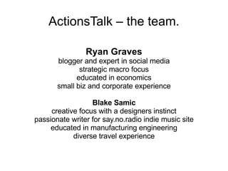 Actions Talk Investor Pitch | ODP