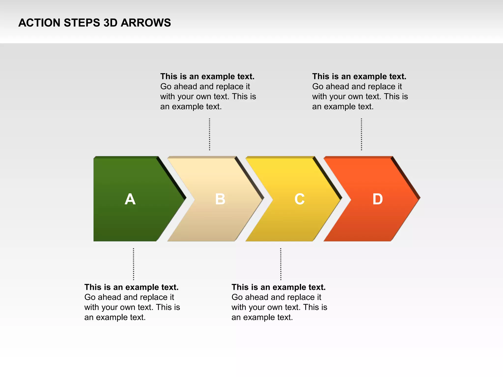 Action Steps 3D Arrows | PPT