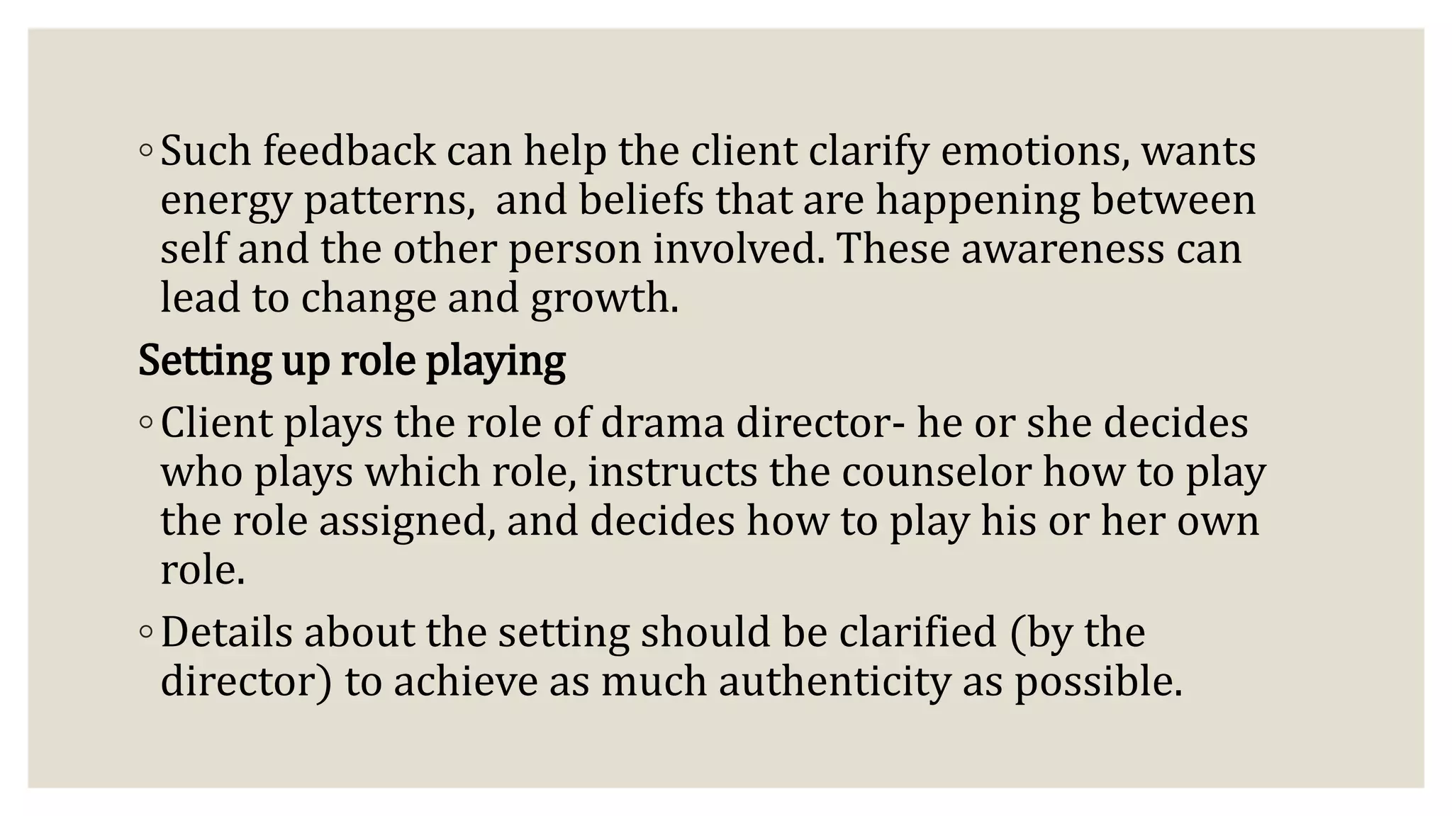 Action strategies-Role playing, Behavioural techniques, Decision-making ...