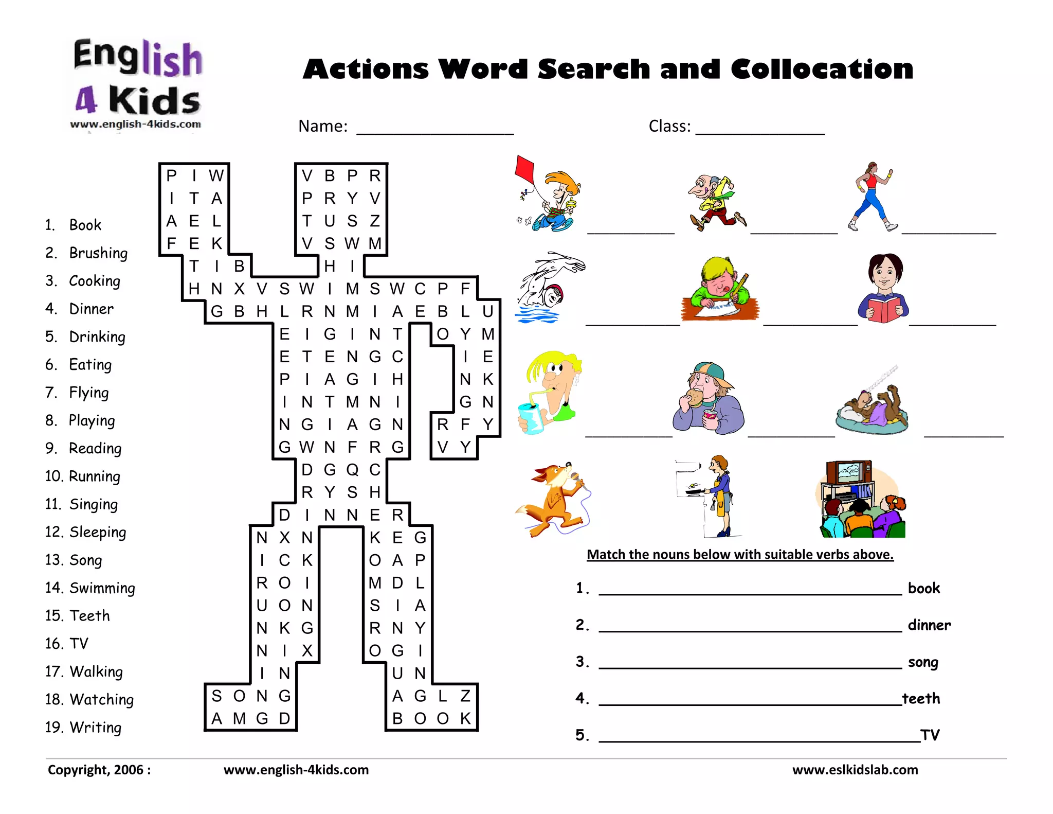 Actions word search | PPT