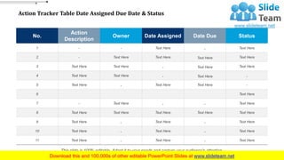 Action Tracker Activities Planning And Time Management Business Task | PPT