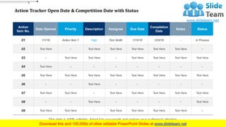 Action Tracker Activities Planning And Time Management Business Task | PPT