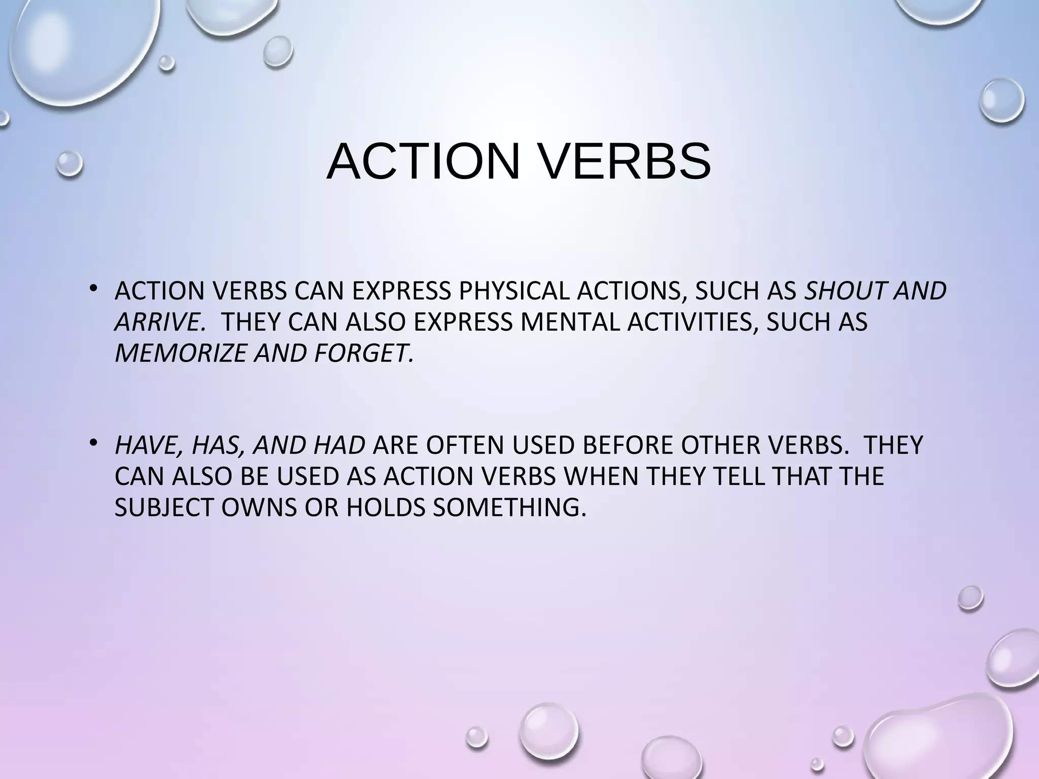 Action transitive intransitive verbs | PPT