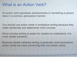 Action verb | PPT