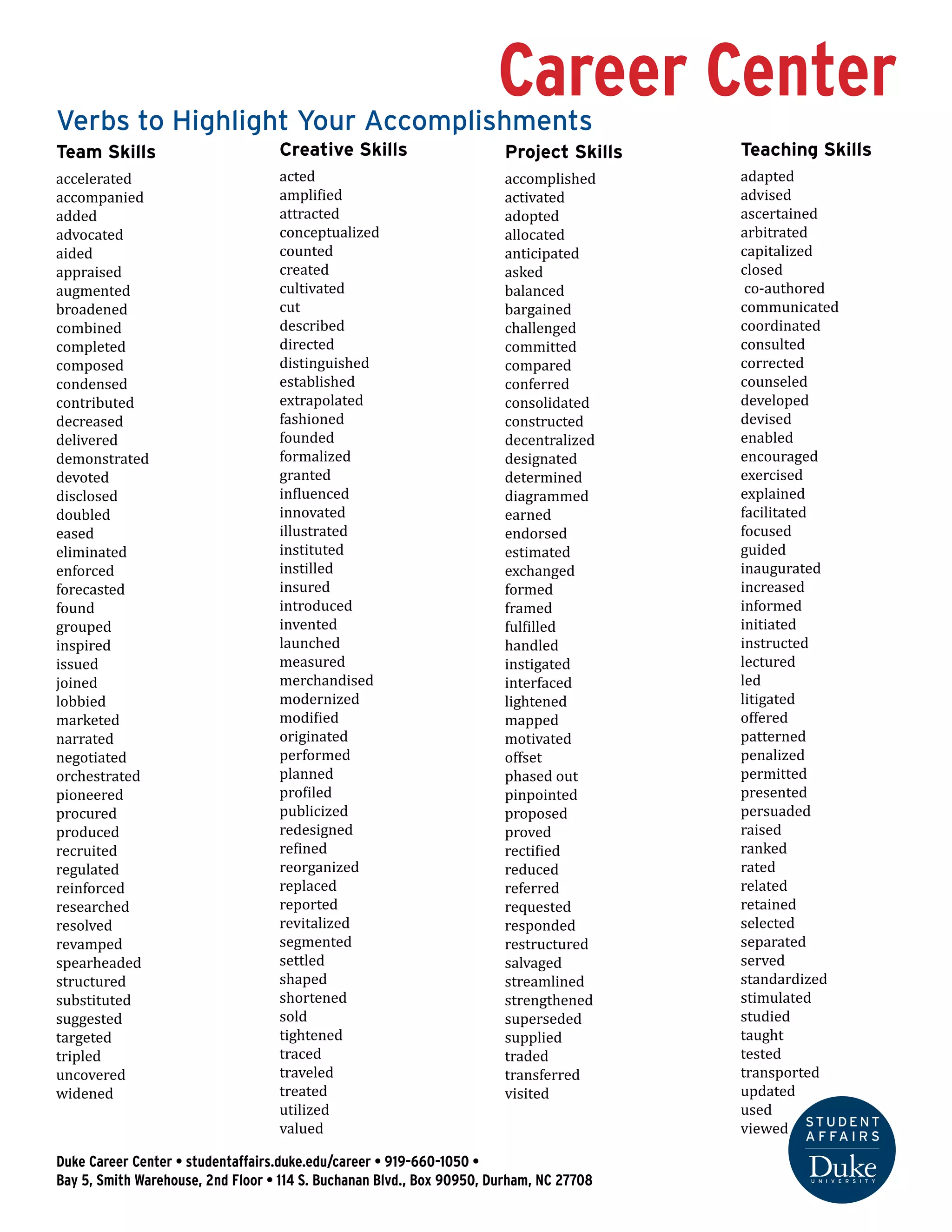Action verbs | PDF