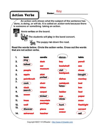 Action verbs | PDF